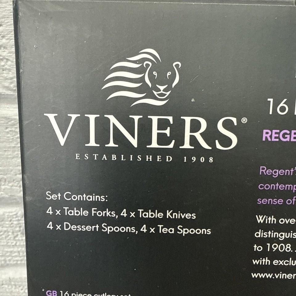 Viners REGENT 16 Piece Cutlery Set Gift Boxed Stainless Steel - NEW ...