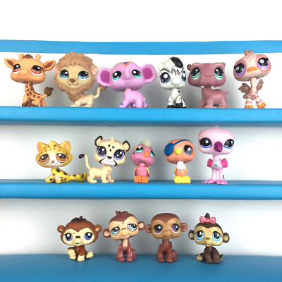 Lot 15 Littlest Pet Shop Jungle Savannah Africa Set LPS Lion Elephant ...