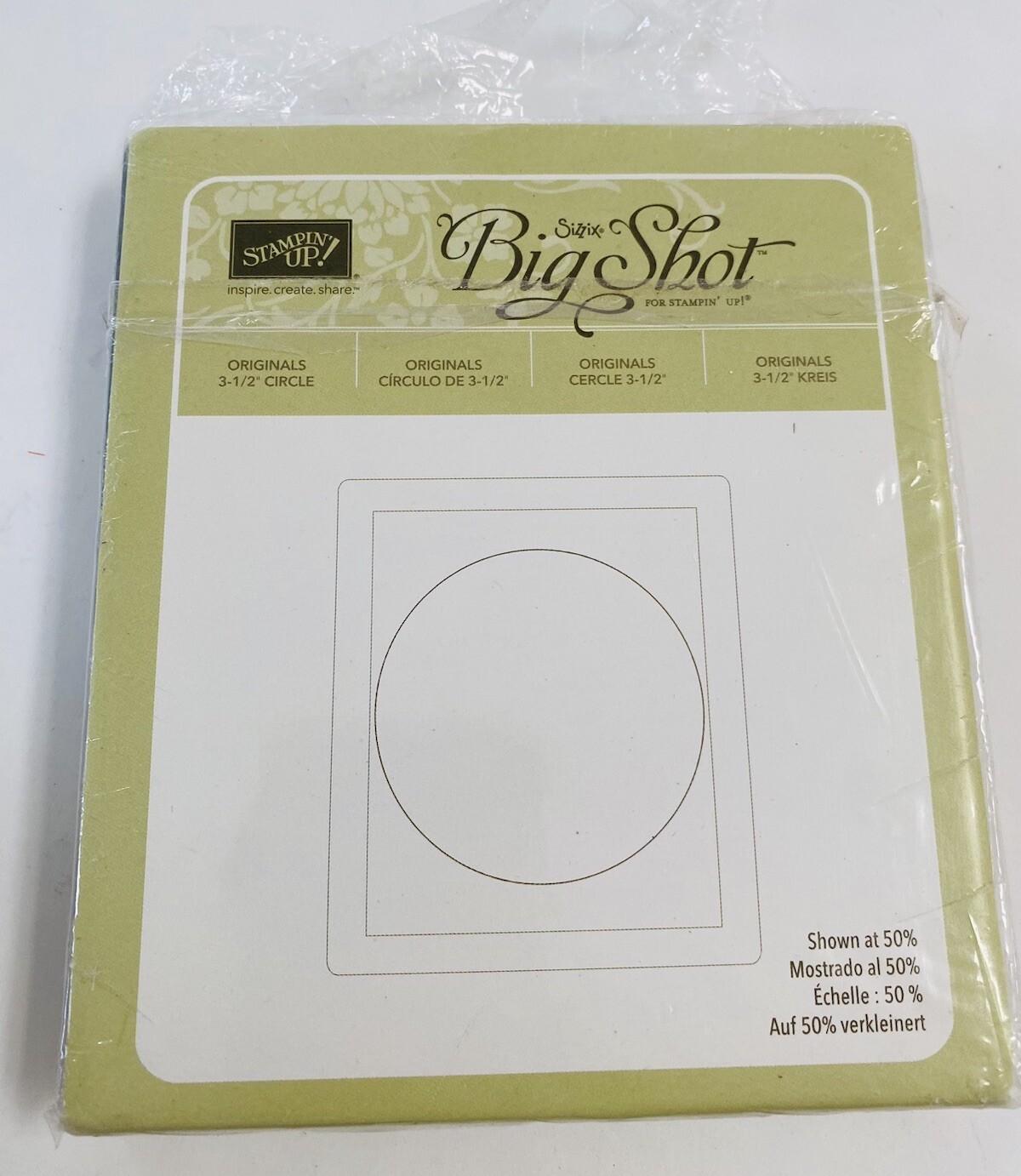 Stampin Up Originals Circle 3-1/2 Inch Big Shot Metal Cutting Die ...