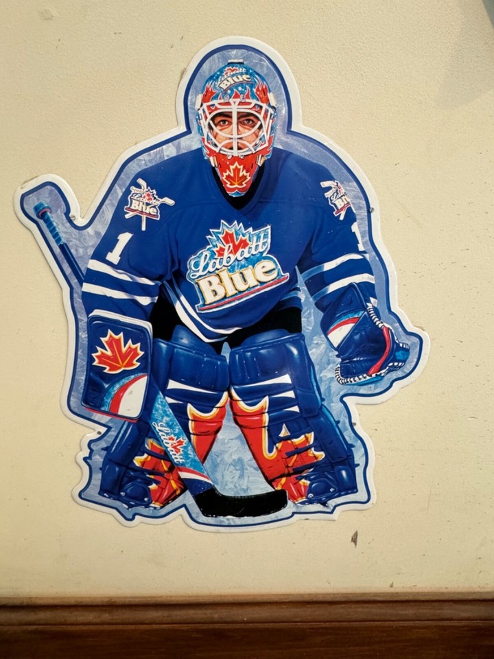 Labatt blue Beer Advertising Metal Tin Sign Bar Mancave Goalie NHL | eBay