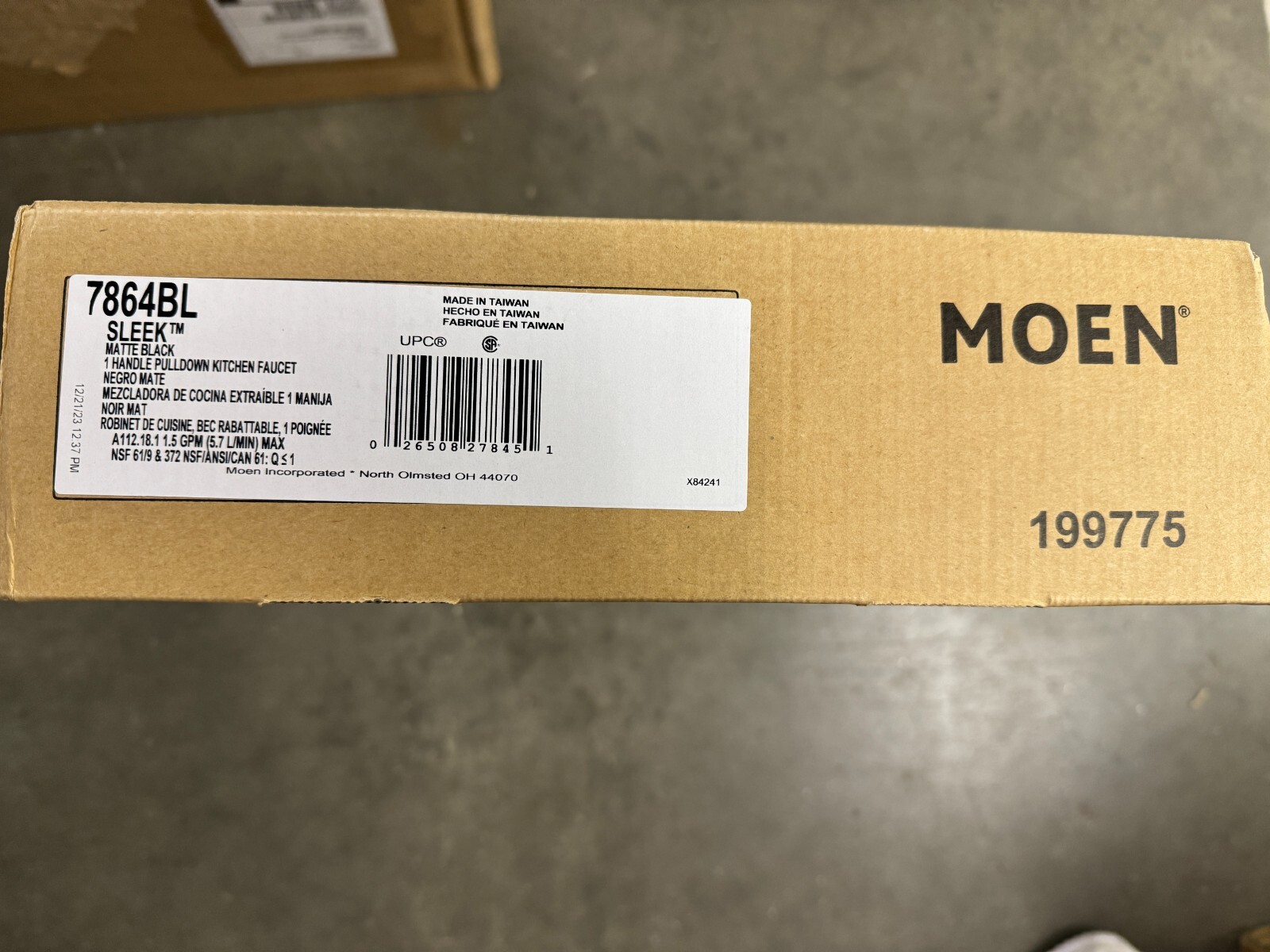 Moen 7864BL Sleek 1 Handle Pulldown Kitchen Faucet Negro Mate Matte ...