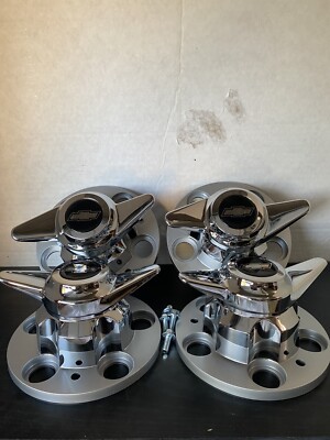(4) 2 BAR SPINNER & CENTER CAPS FOR 5 LUG CHEVY TRUCK RALLY WHEELS,BSC ...