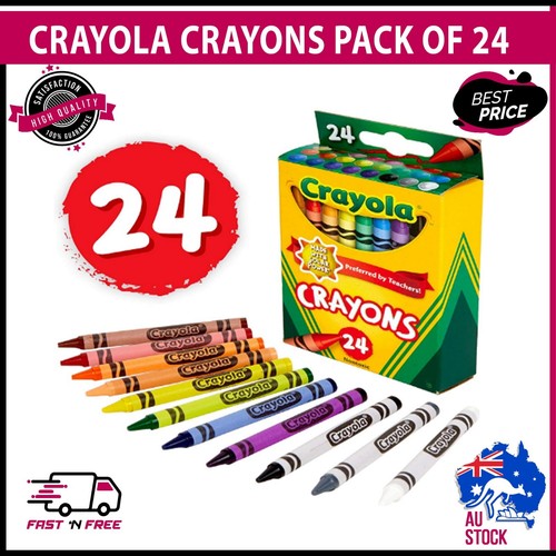 CRAYOLA 24 Pack Regular Crayons, Perfect for Art, Colouring and Drawing ...