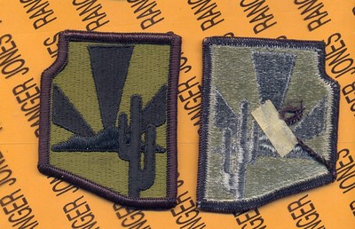 US Army Arizona Army National Guard ARNG OD Green & Black ~3" patch m/e ...