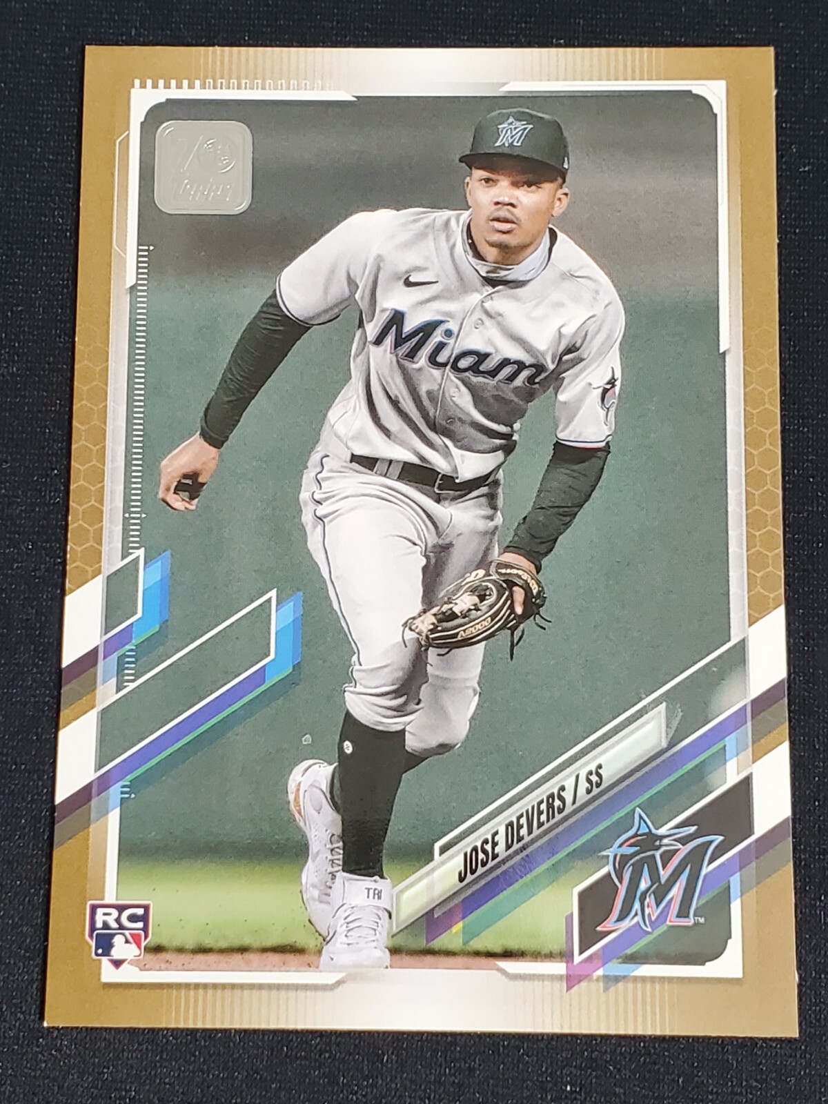 Jose Devers 2021 Topps Update Gold Rookie Parallel #1649/2021 Marlins ...