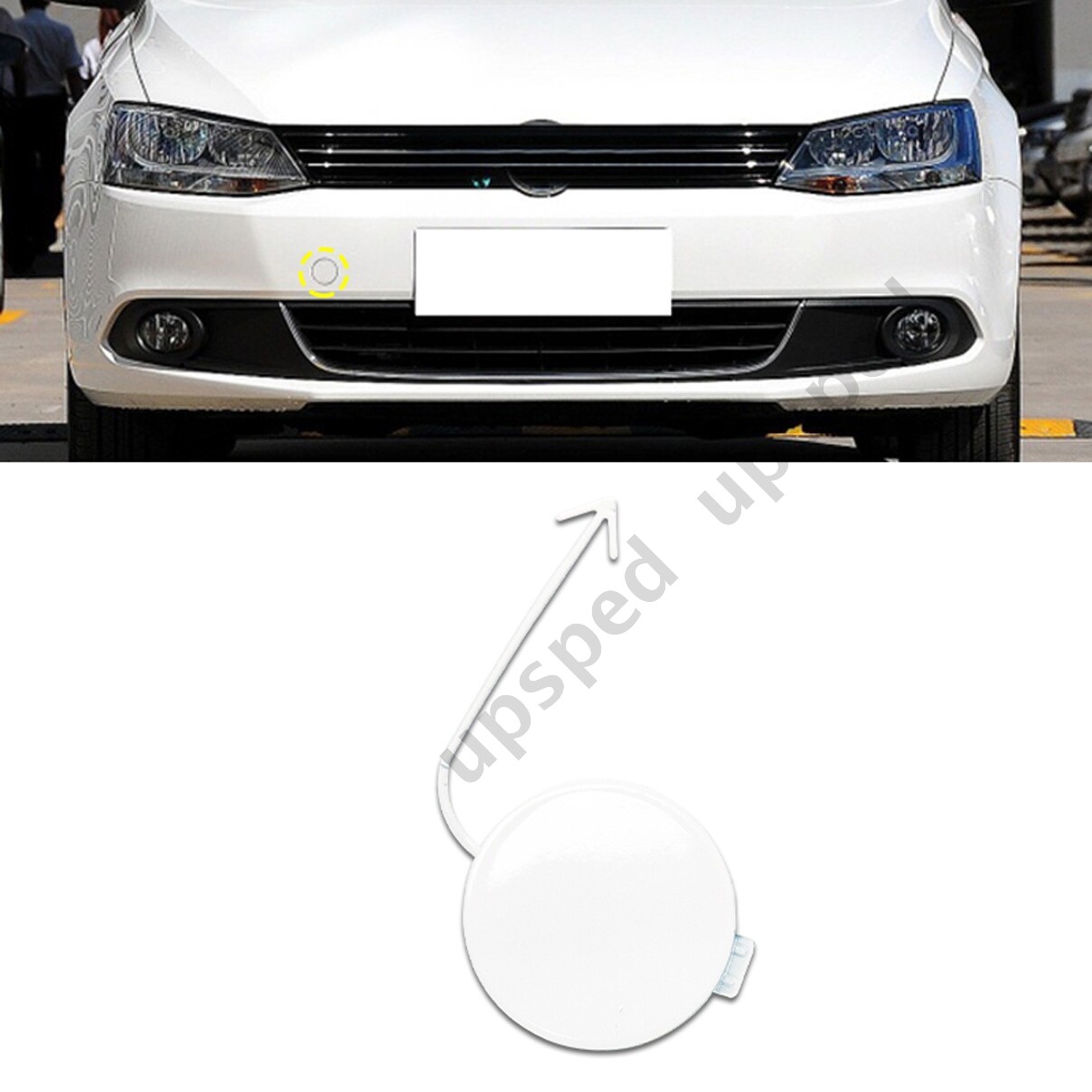 Front Bumper Towing Tow Hook Hole Eye Cover Cap For VW Jetta 2011-2014 ...