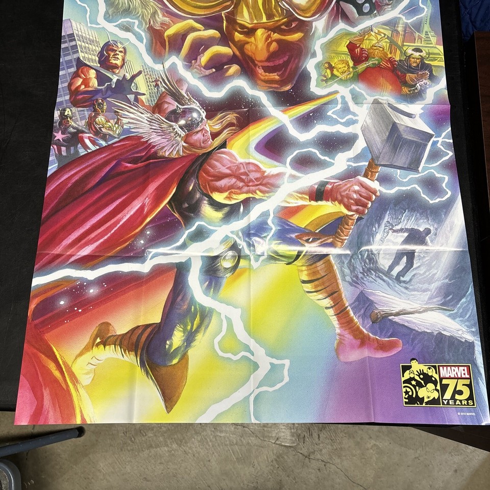 Marvel Comics Thor Promo Poster 2014 Folded 24x36 Unused Alex Ross | eBay
