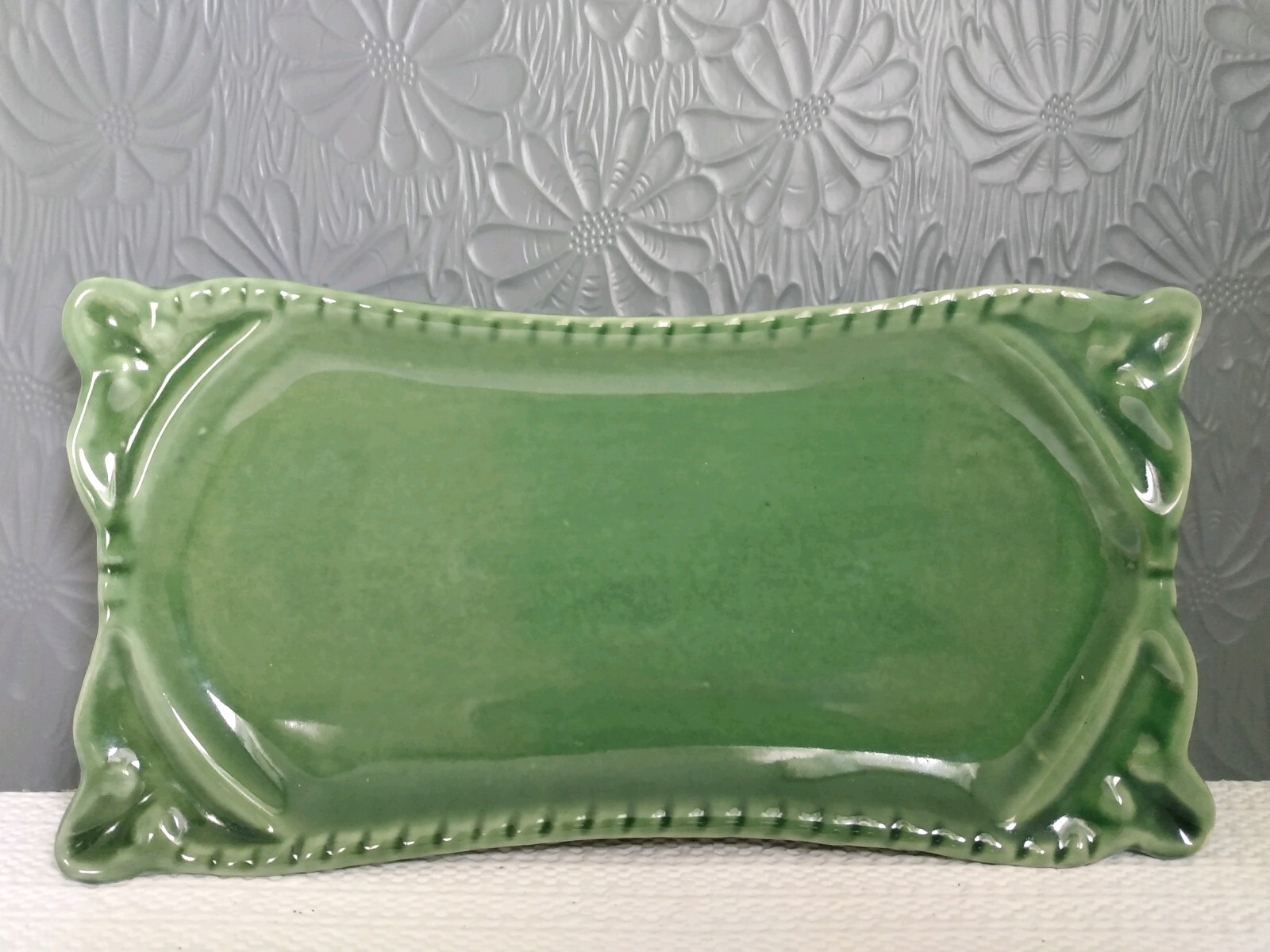 California Pantry Classic Ceramics Small Green Rectangular Platter Dish ...