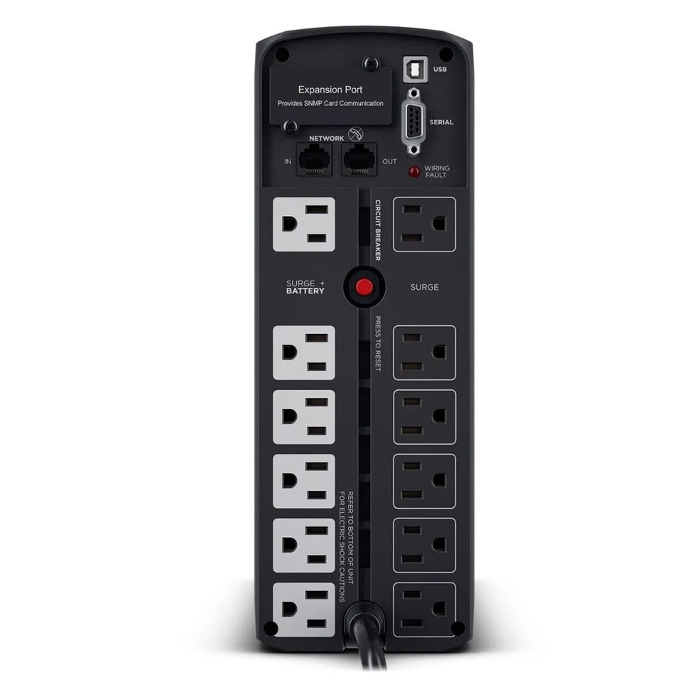 CyberPower CP1500PFCLCD UPS Tower 1500VA/1000W Backup Battery Power ...