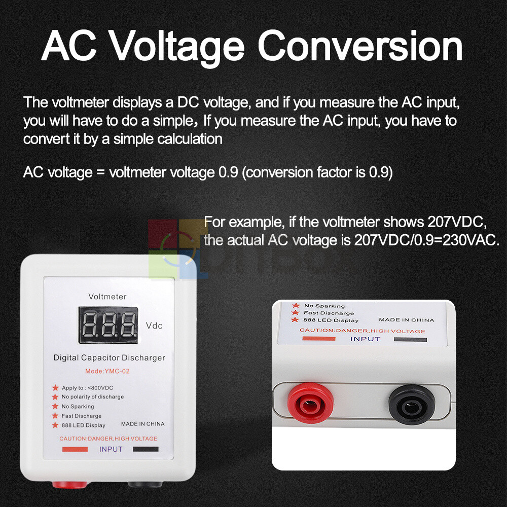 Digital Capacitor Discharge Pen Discharging Tool with Voltmeter without ...