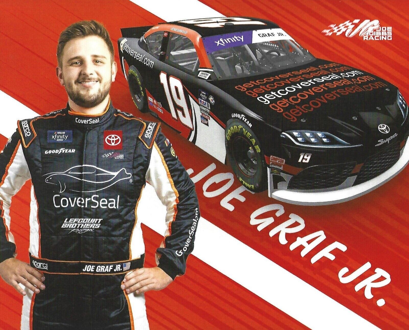 2023 JOE GRAF JR “COVER SEAL JGR" #19 NASCAR XFINITY SERIES POSTCARD | eBay