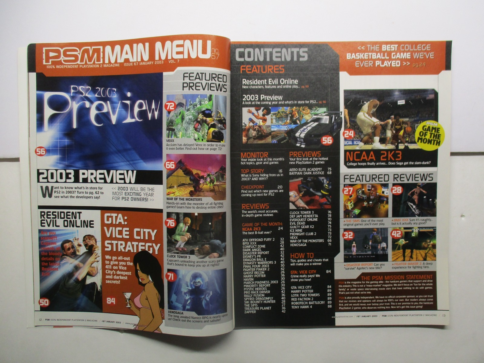 Jan. 2003 Vol. 7 #67 PSM Magazine PS2 PlayStation PC Gaming Video | eBay