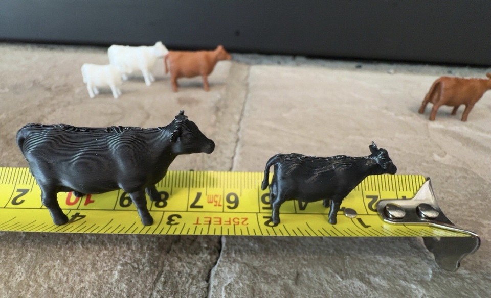 1/64th TOY Cows With Calves - 3D Printed Angus/Red Angus/Charolais Cows ...