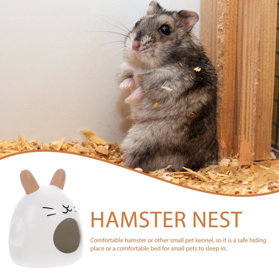 Hamster Ceramic Cabin Hamster's Nest Small Animal Hideout Habitat ...
