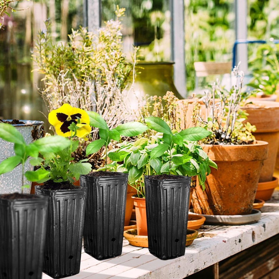 30 PCS Tree Pot Tall Seedling Flower Plant Container Starting Deep ...