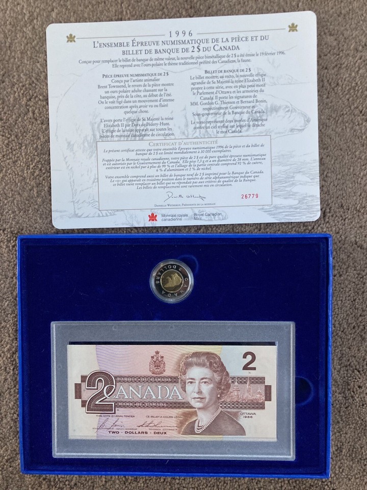 1996 Canada $2 Proof Coin and Bank Note Set | eBay
