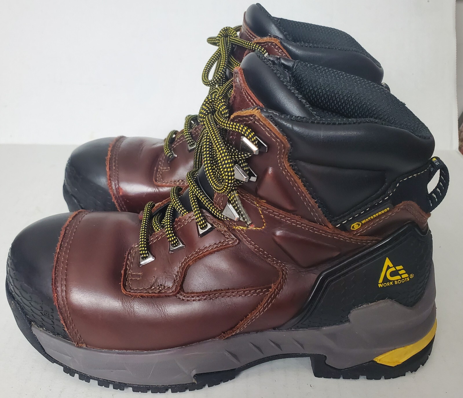 ACE Work Boots Burren CT Brown Steel Toe Boots Men’s … - Gem