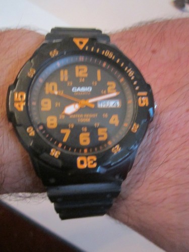 VINTAGE CASIO 5125 SPORT WATCH - ORANGE NUMBERS AND BEZEL QUARTZ - OFC ...