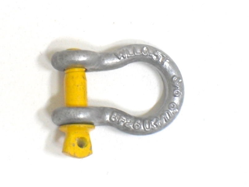 BOW SHACKLE - GRADE S - GOLD / YELLOW PIN - WLL 0.5T - 6mm x 8mm | eBay
