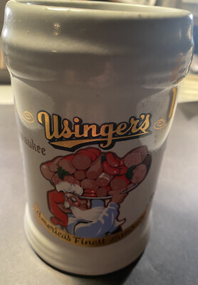 Usinger's Milwaukee 1980 Sausage 100 Years Elf Gnome Ceramic Stein Mug ...
