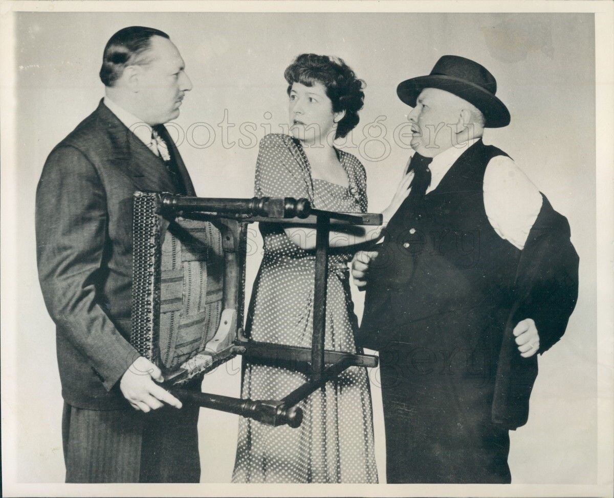 1944 Press Photo Luella Gear Matt Briggs J C Nugent That Old Devil ...