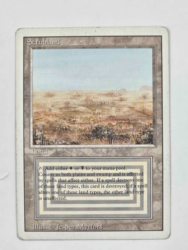 Scrubland - Revised Edition Dual Land from MTG Magic the Gathering | eBay