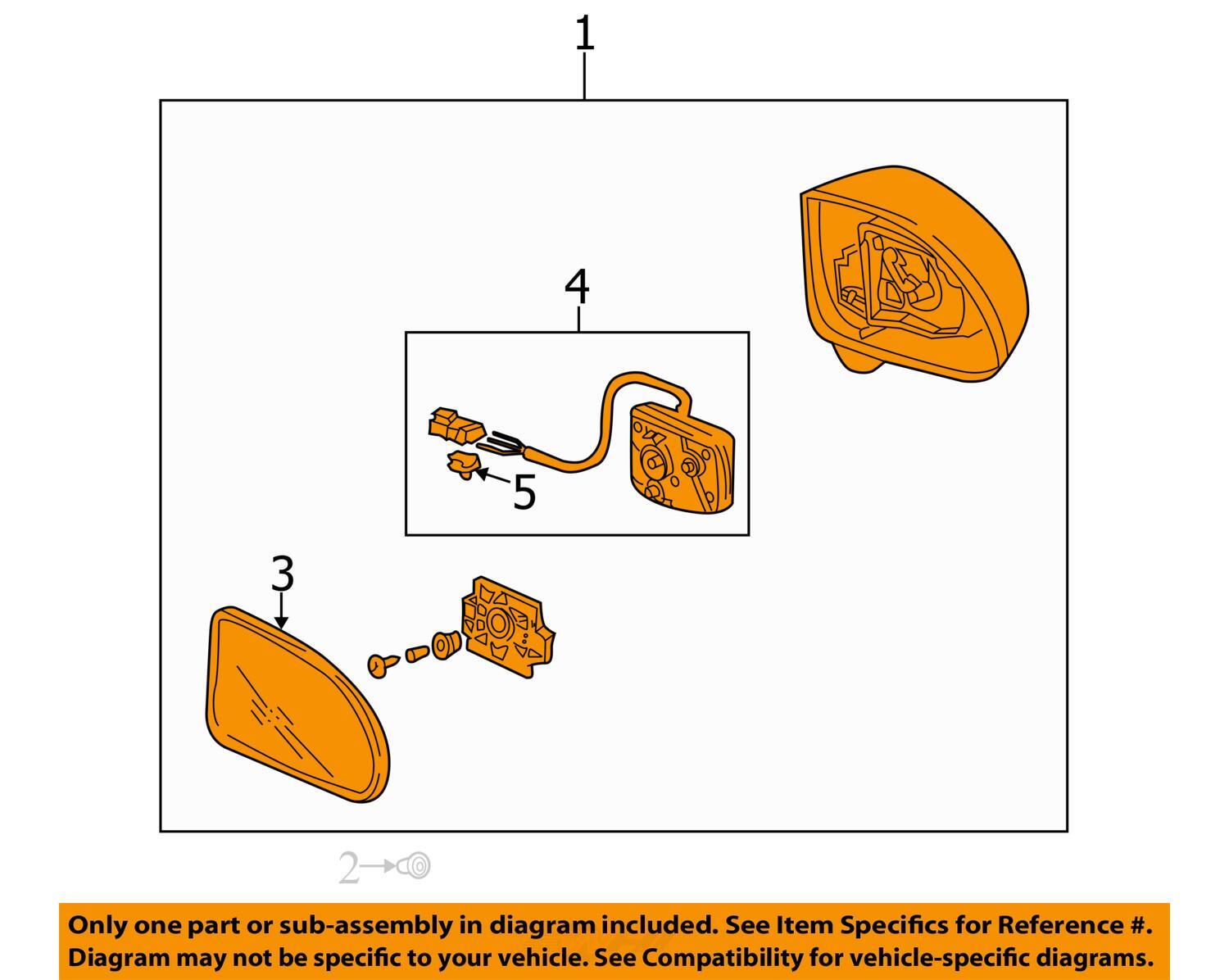 2005 Honda S2000 RH Side View Mirror Part Number 76250S2AA03ZS | eBay