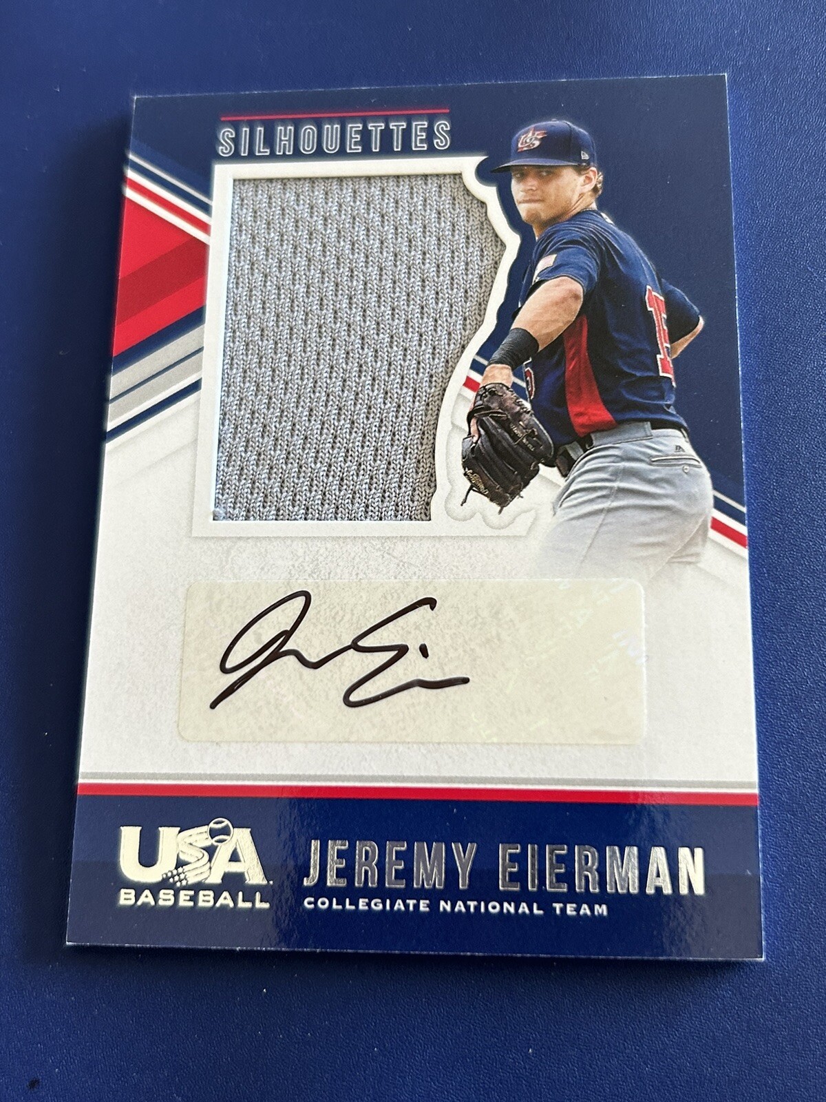 2018 Panini USA Baseball Stars & Stripes Jeremy Eierman Auto Jersey ...