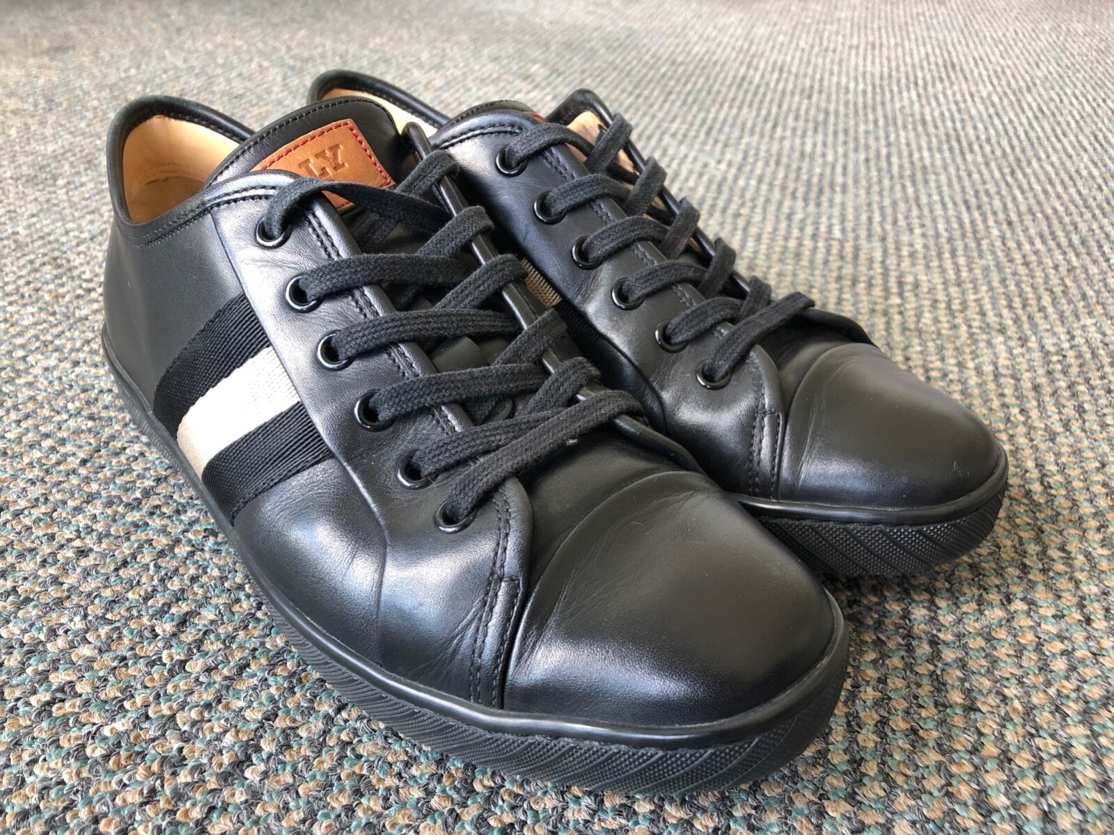 Bally Switzerland Cap Toe Striped Leather Sneakers IA… - Gem