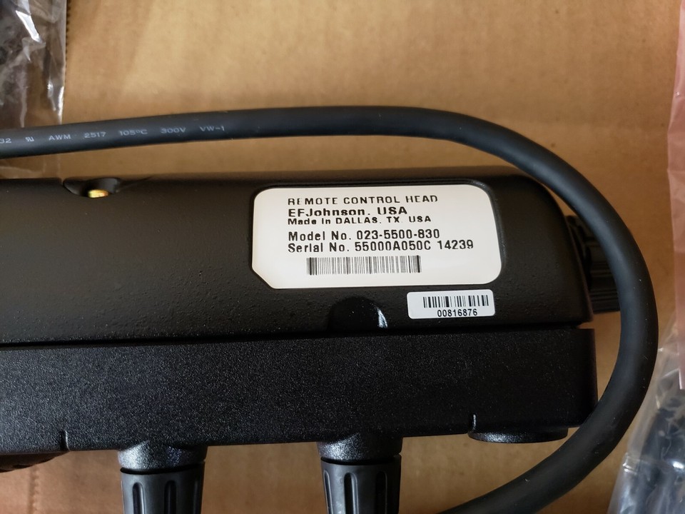 EF Johnson 5300 ES Radio Installation Kit W. Control head + Accessories ...