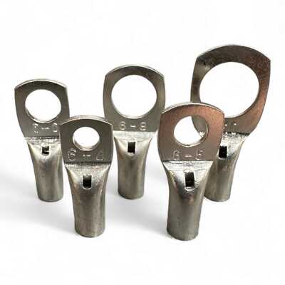 Copper Tube Terminals 6mm Cable Battery Starter Cable Lugs Eyelets Tags ...