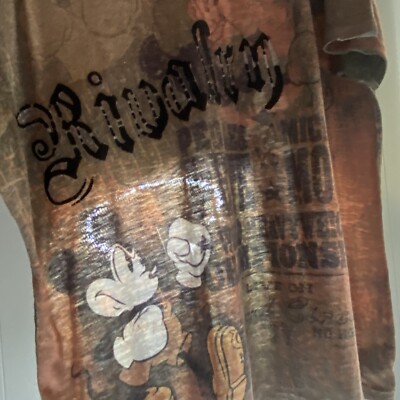 VTG AOP Disney Boxing T Shirt Mickey Mouse Paper Thin Peg Leg Pete ...