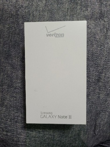 Samsung Galaxy Note II BOX ONLY Verizon White 16gb w/ Back Case Cover ...