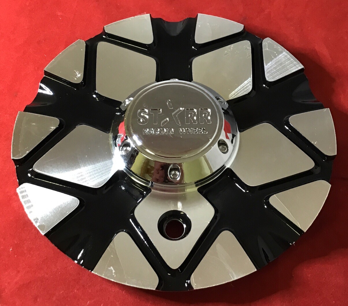 ONE Starr Wheels BLACK MACHINED Custom Center Cap # C501301-1 C501302MB ...