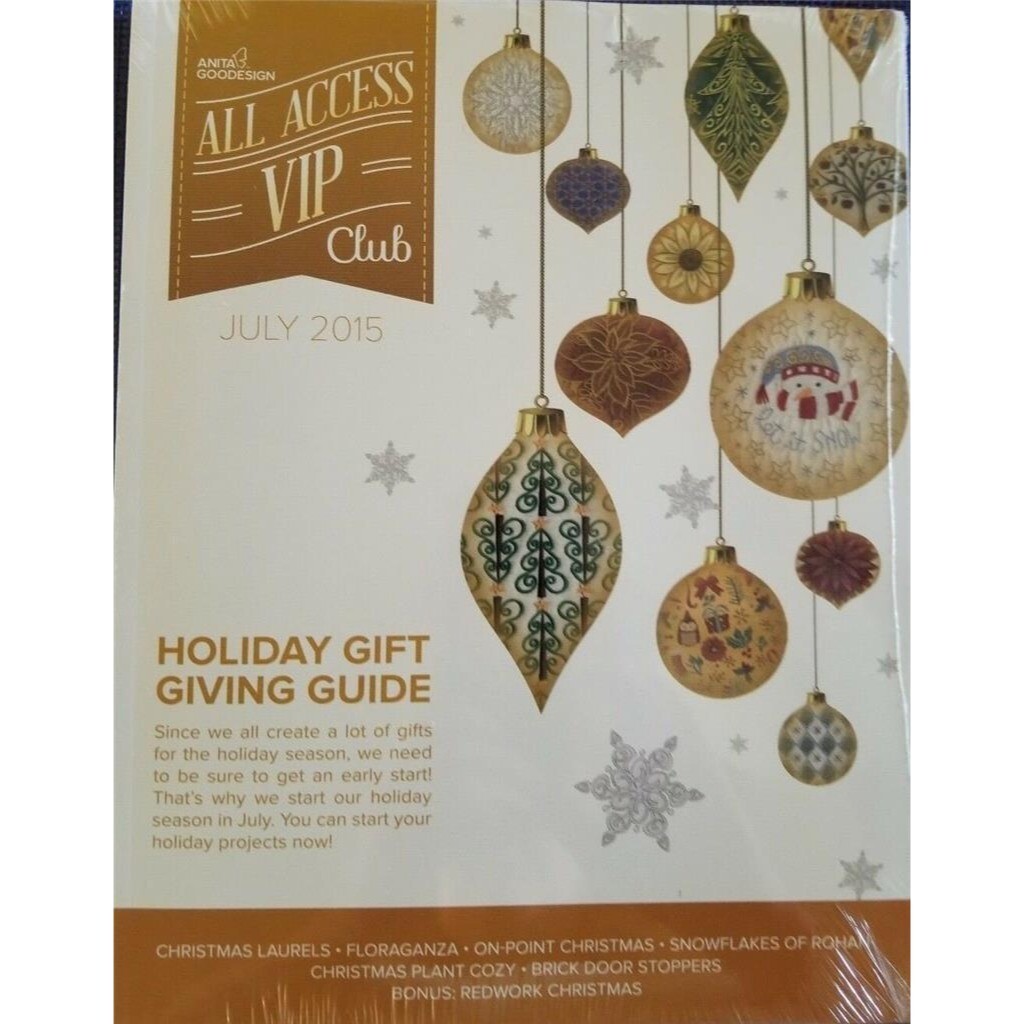 JULY 2015 ALL ACCESS Anita Goodesign Embroidery Machine Cd (CD ONLY) | eBay