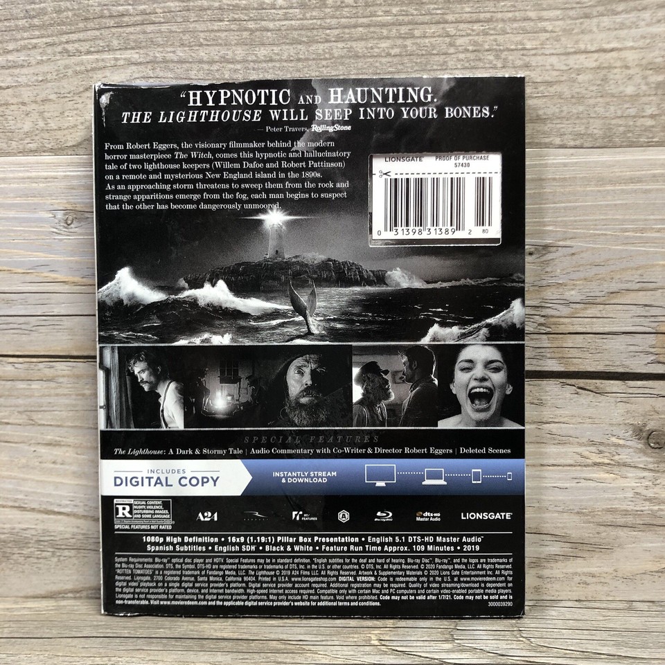 The Lighthouse (Blu-ray, 2019) SEALED w/ Slipcover Certified Rotten ...