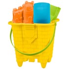 7Pcs Yellow Bucket & Spade Set Perfect Summer Beach Play Fun Gift Set ...