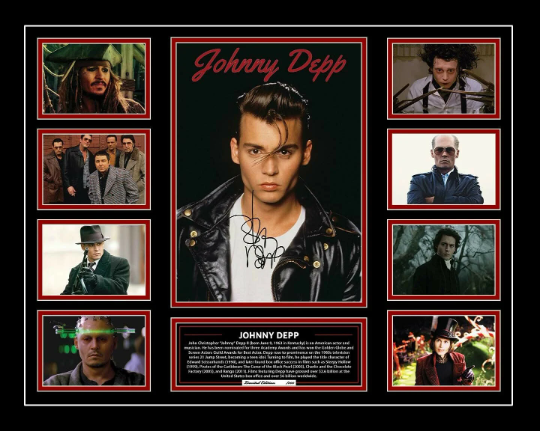 Johnny Depp Most Iconic Movies Signed Limited Edition Framed ...
