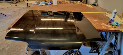87-93 ford fox body mustang Flat Style Hood Fiberglass | eBay
