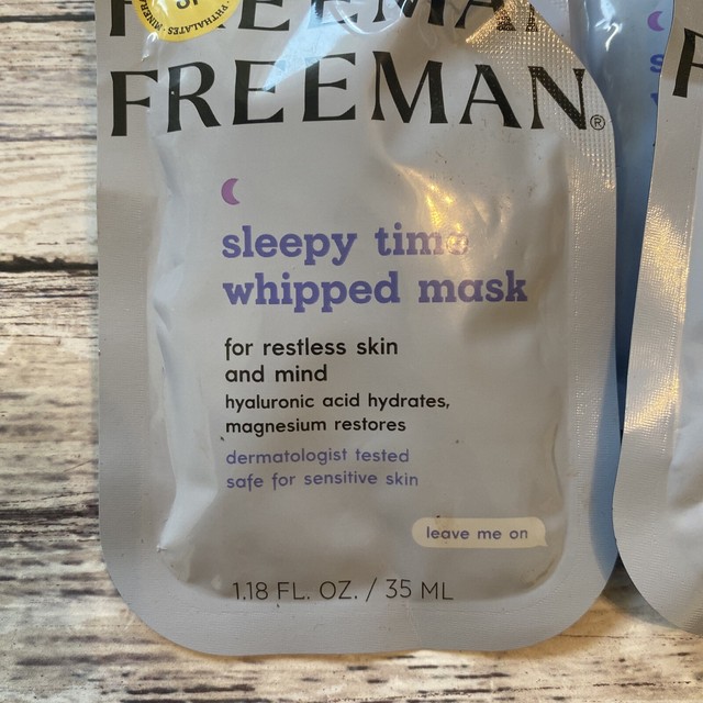 4x FREEMAN Sleepy Time Whipped Mask For Restless Skin and Mind .33FL Oz ...