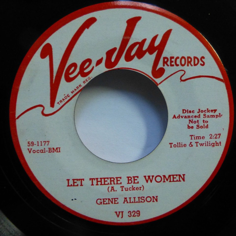 GENE ALLISON 45 Let there be women / I´ll be waiting for you VEEJAY r&b ...