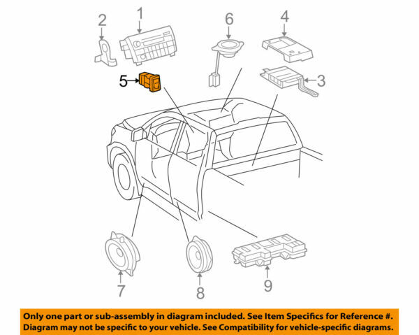 86190-02010 Toyota Adapter assy, stereo jack, no.1 8619002010, New ...