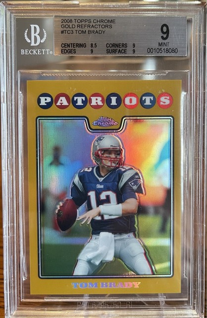 2008 Topps Chrome - Gold Refractor #TC3 Tom Brady /199 for sale online ...