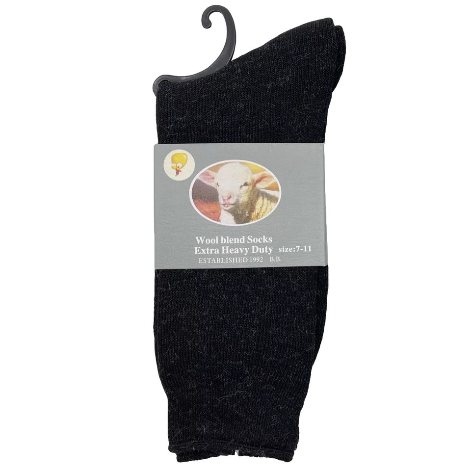 6 Pairs Thick Merino Wool Work Tough Heavy Duty Socks Warm Thermal ...