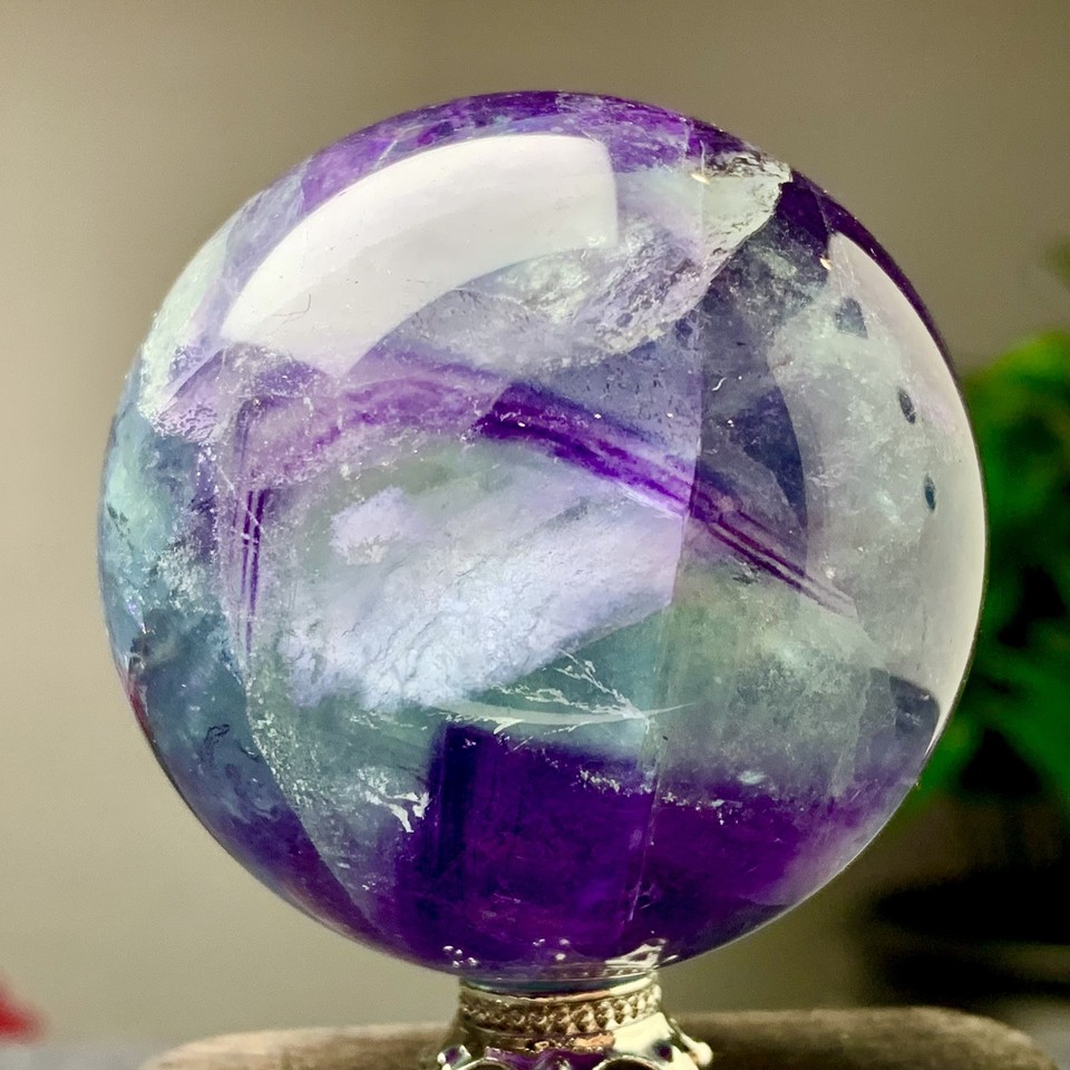 188G Natural Colored fluorite Quartz sphere Crystal ball Healing | eBay UK