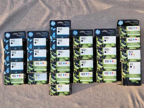 GENUINE HP INK CARTRIDGES LOT BUNDLE 26 ORIGINAL BOXES 2025-2026 DATES ...