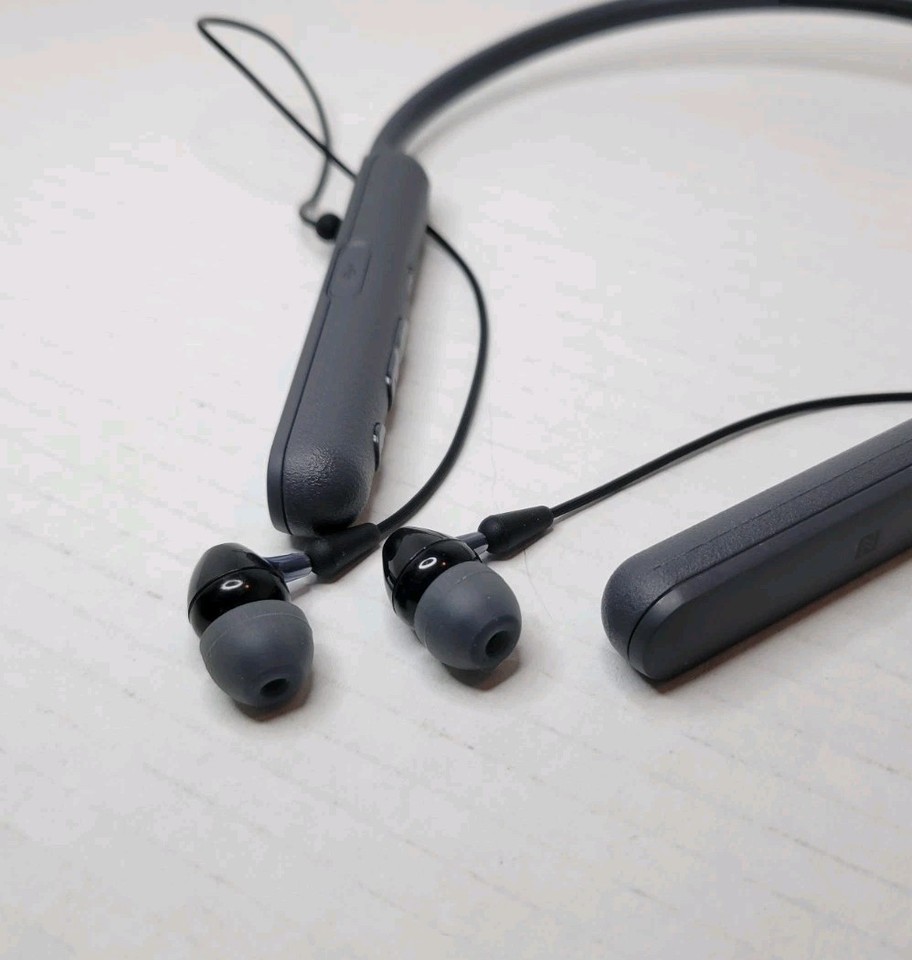 Sony WI-C400 Gray Wireless Behind-The-Neck Headphones in Ear Earbuds ...