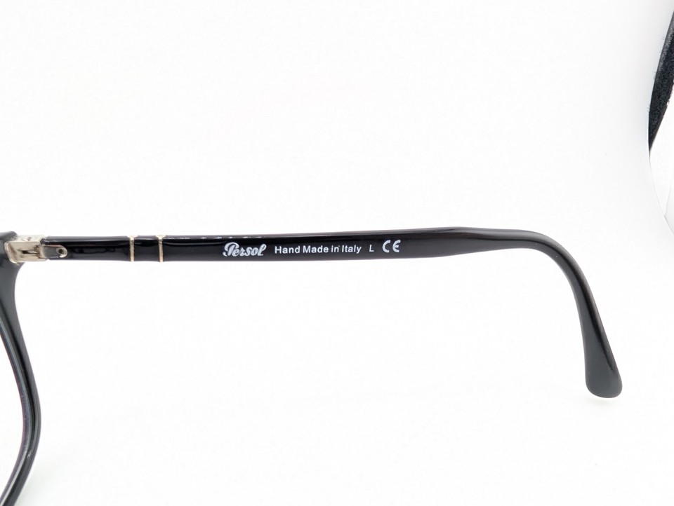 Persol Eyeglasses Frames Only, 3189-V 95, 55-18-145, Black, Made in ...