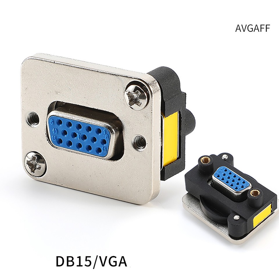 VGA 9 Pin D-SUB DB9 RS232/485 Solder Connector D-type Mounting Panel ...