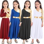 Kids Girls Metallic Praise Dance Dress Liturgical Church Lyrical ...
